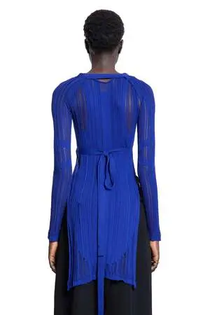 HALOS Asymmetrical Striped Knit Top