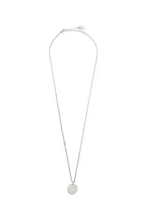 Acne Studios Tone Engraved Logo Rivet Pendant Necklace - Silver