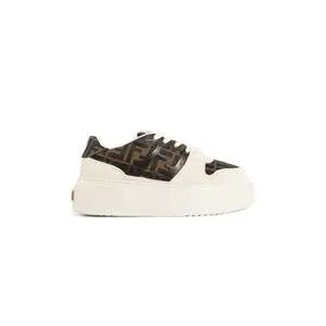 Fendi Match Canvas And Suede Platform Sneakers - Multicolor