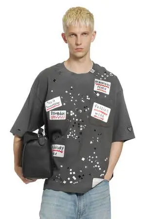 Mihara Yasuhiro Embellished Sticker T-shirt