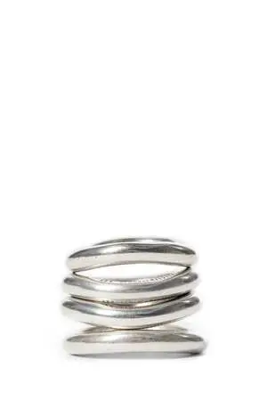 ANN DEMEULEMEESTER Herta Ring Set - Silver