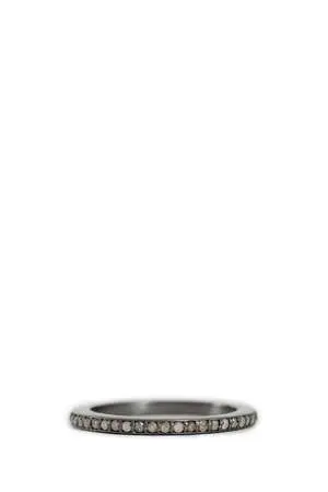KUNDO K-39 Alzir Diamond Band Ring - Silver