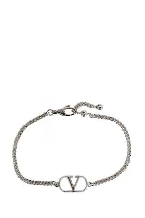 Valentino Garavani Vlogo Chain Bracelet In Tone Metal - Silver