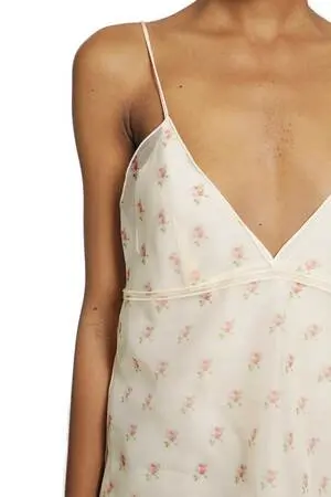 Khaite Timy Printed Silk Organza Camisole