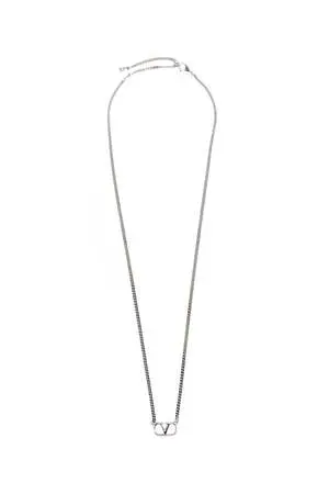 Valentino Garavani Vlogo Chain Necklace - Silver