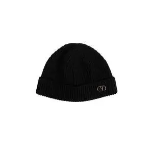 Valentino Garavani Vlogo Cashmere Beanie - Black