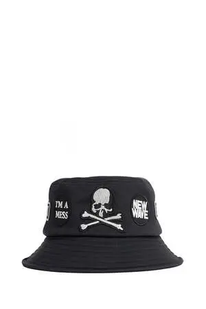 MASTERMIND WORLD Patched Bucket Hat - Black