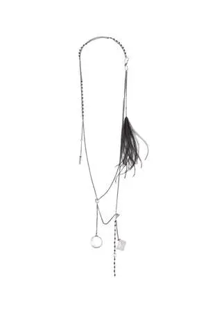 ANN DEMEULEMEESTER Afsar Beaded Necklace With Feathers
