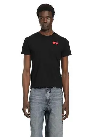 Play Comme Des Garcon Double Heart Cotton T-shirt