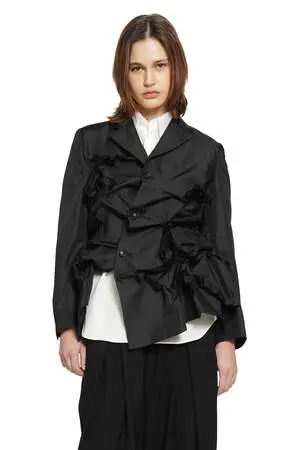 Comme Des Garçons Gathered Single-breasted Blazer