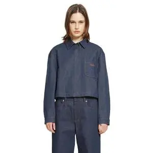 Fendi Cropped Denim Jacket - Blue