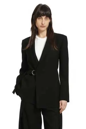 Loewe Belted Wool Wrap Jacket