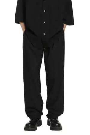 ANDREA YA AQOV Pleated Tailored Pants - Black