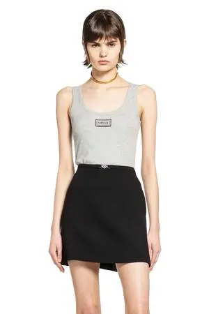 Versace Ribbed Stretch Cotton Tank Top