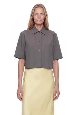JIL SANDER Cropped Cotton Poplin Shirt