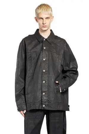 Rick Owens Temple Jumbo Worker Jacket - Black