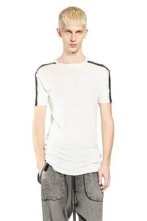 THOM KROM Spliced Viscose Linen T-shirt