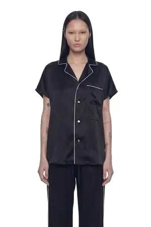 NVL GARDE Open Back Pajama Top - Black