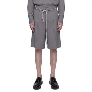 SONG FOR THE MUTE Double Pleated Shorts - Grey