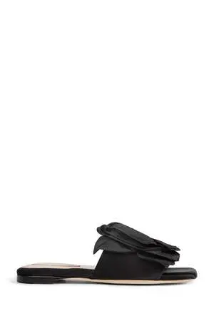 Simone Rocha Pressed Rosette Slides - Black