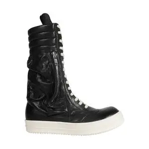 Rick Owens Temple Cargo Geobasket Sneakers - Black