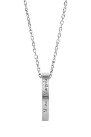 MAISON MARGIELA Sterling Logo Pendant Necklace - Silver