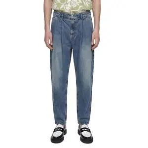 HED MAYNER Pleated Denim Pants - Blue