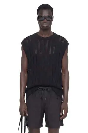 LANEUS Destroyed Knit Vest