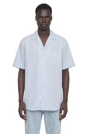 Gucci Pinstriped Cotton Poplin Bowling Shirt - Blue