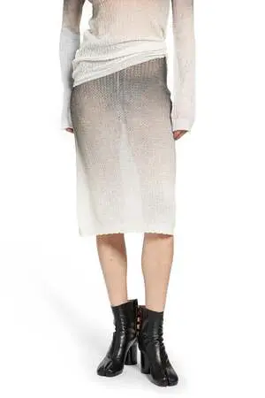 MAISON MARGIELA Sheer Knit Midi Skirt