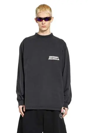 Balenciaga Masking Tape Long Sleeve T-shirt - Black