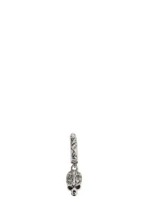 Emanuele Bicocchi Sterling Skull Drop Earring - Silver