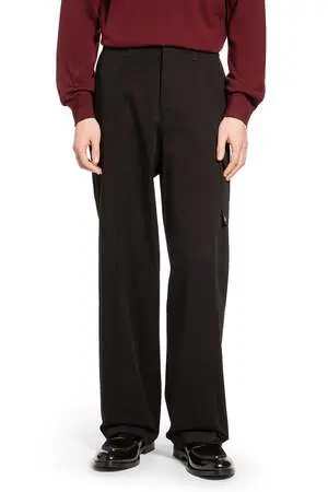 Fendi Cotton Gabardine Cargo Trousers - Black