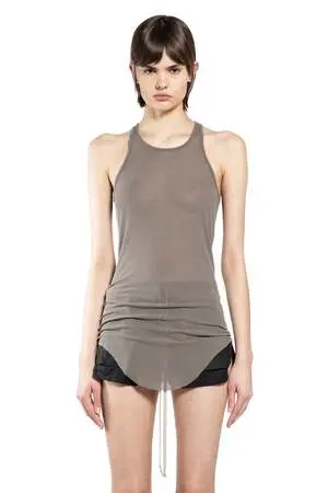 Rick Owens Ribbed Viscose Silk Tank Top