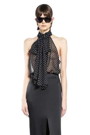 TOM FORD Polka Dot Silk Georgette Halter Top