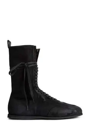 ANN DEMEULEMEESTER Fides Soft High-top Boxing Sneakers