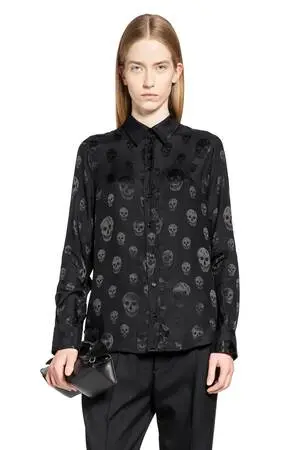 Alexander McQueen Skull Motif Viscose Shirt