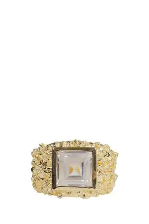 VENEDA CARTER Plated Sterling Silver Cubic Zirconia Ring - Gold