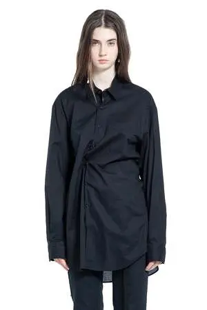 ANN DEMEULEMEESTER Elisabeth Twisted Oversized Cotton Shirt