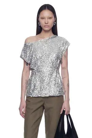 Coperni Sequined Adjustable T-shirt