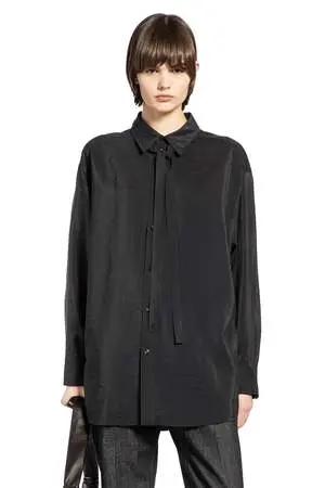LEMAIRE Long Sleeve Silk Blend Shirt With Tie