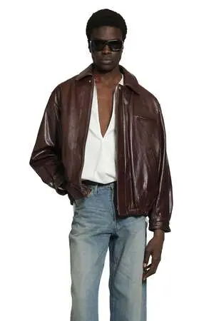 SSSTEIN S.stein Leather Vintage Zip Jacket