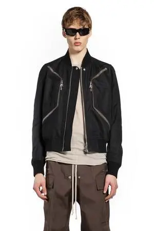 Rick Owens Cordura Cotton Temple Heizer Flight Bomber Jacket - Black