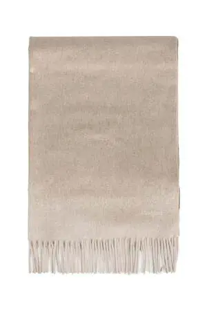 Max Mara Cashmere Logo Stole - Beige