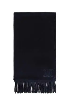 Max Mara Monogram Pure Cashmere Stole - Blue