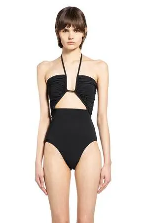 Rick Owens Halterneck Cutout Swimsuit - Black