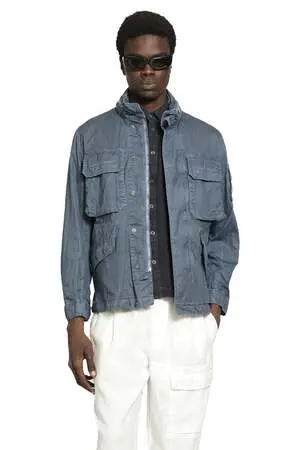 C.P. COMPANY 50 Fili Wax Field Jacket - Blue
