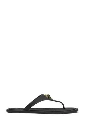 Versace Alia Rubber Sandals With Medusa Plaque - Black