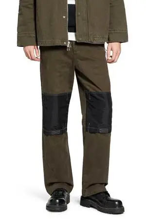 PEACEMAKER OAMC Washed Cotton Canvas Workwear Pants With Contrast Knee Patches