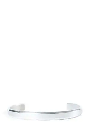 ANN DEMEULEMEESTER Engraved Squared Cuff Bracelet - Silver